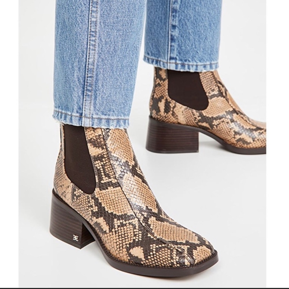 Sam Edelman Dasha Chelsea Boot Wheat Multi Snake 7 - Gem